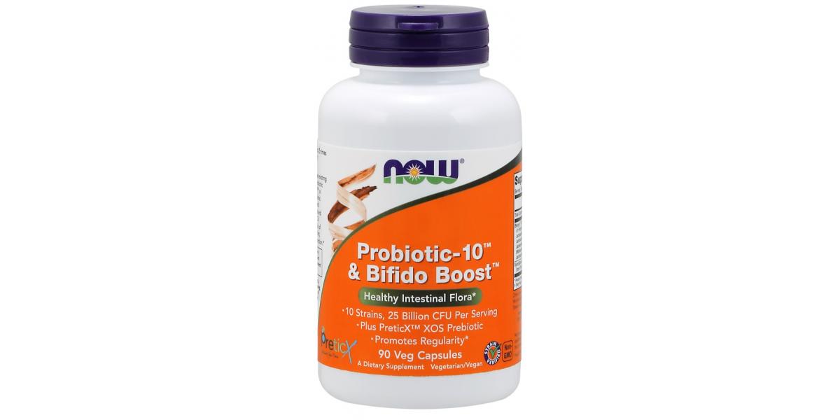 NOW Foods Probiotic-10 & Bifido Boost - 90 vcaps - Olivit.co.uk ...