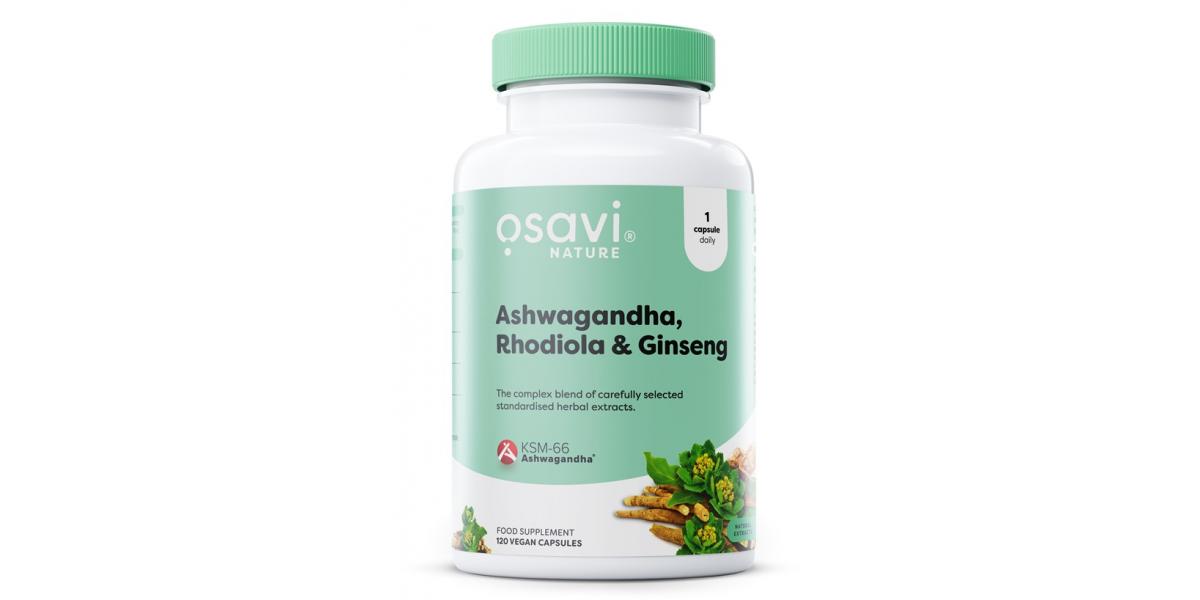 Osavi Ashwagandha + Rhodiola & Ginseng - Olivit.co.uk - Supplements ...